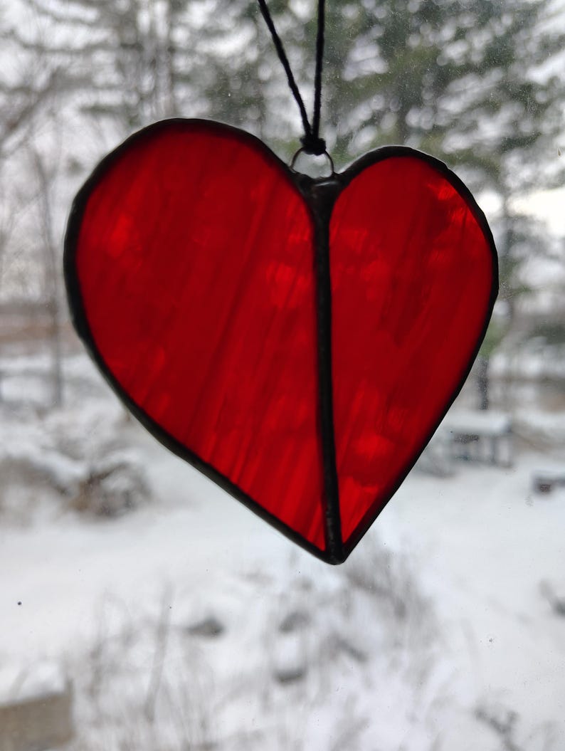 Stained Glass Heart Handcrafted Gift for Her Valentine's Day Gift Idea ...