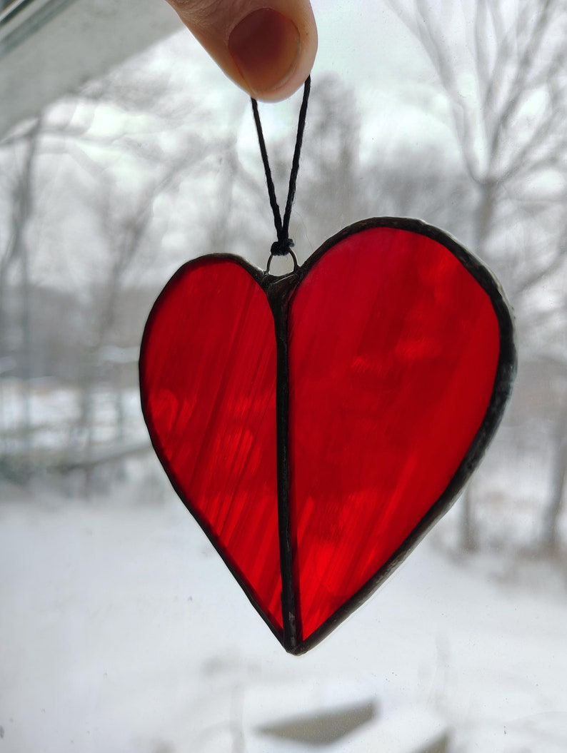 Stained Glass Heart Handcrafted Gift for Her Valentine's Day Gift Idea ...