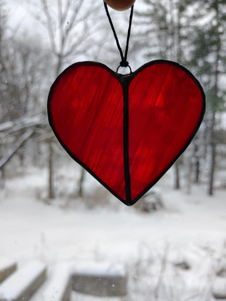 Stained Glass Heart Handcrafted Gift for Her Valentine's Day Gift Idea ...