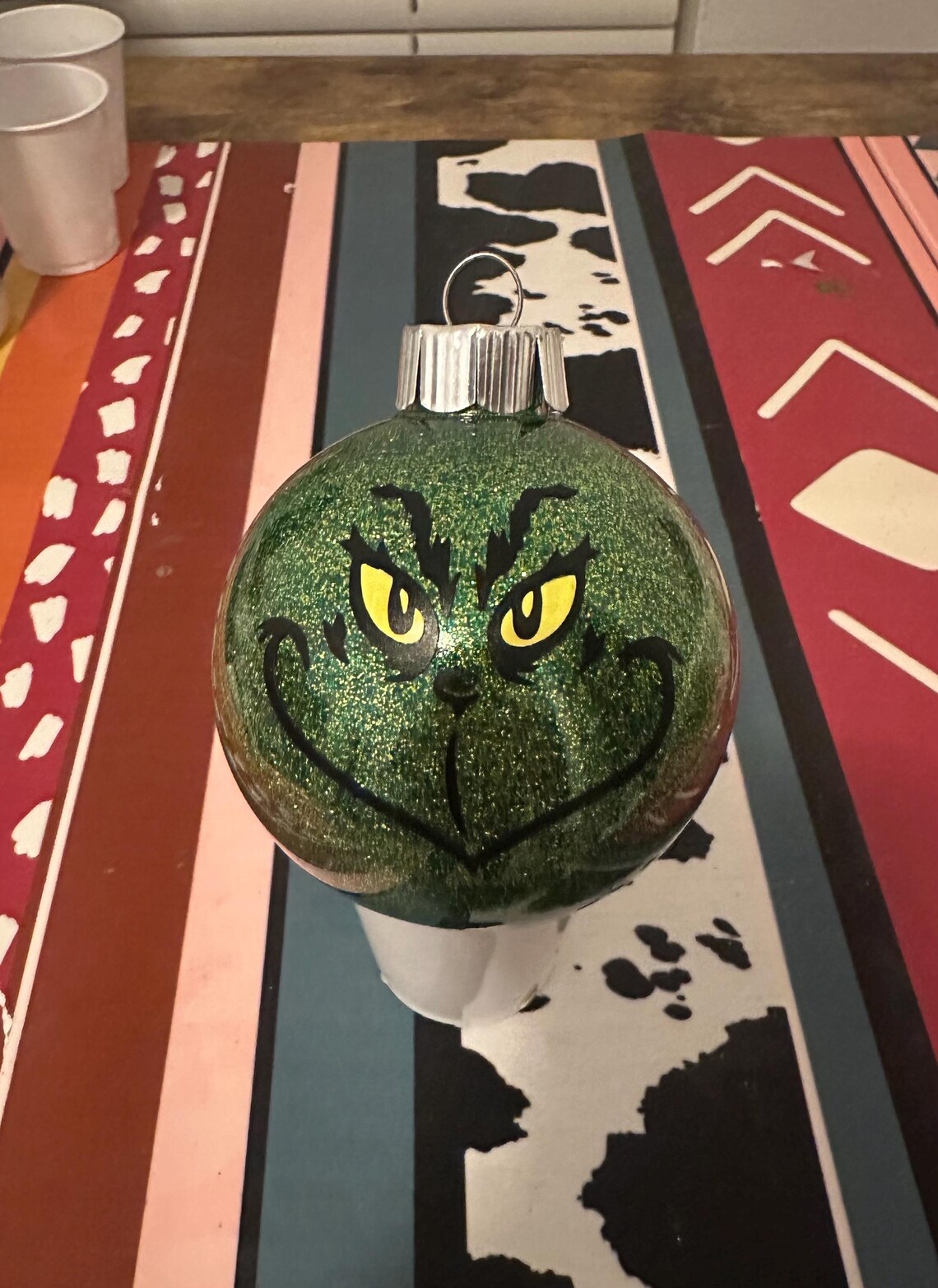 Grinch Face Ornaments 6pk - Etsy