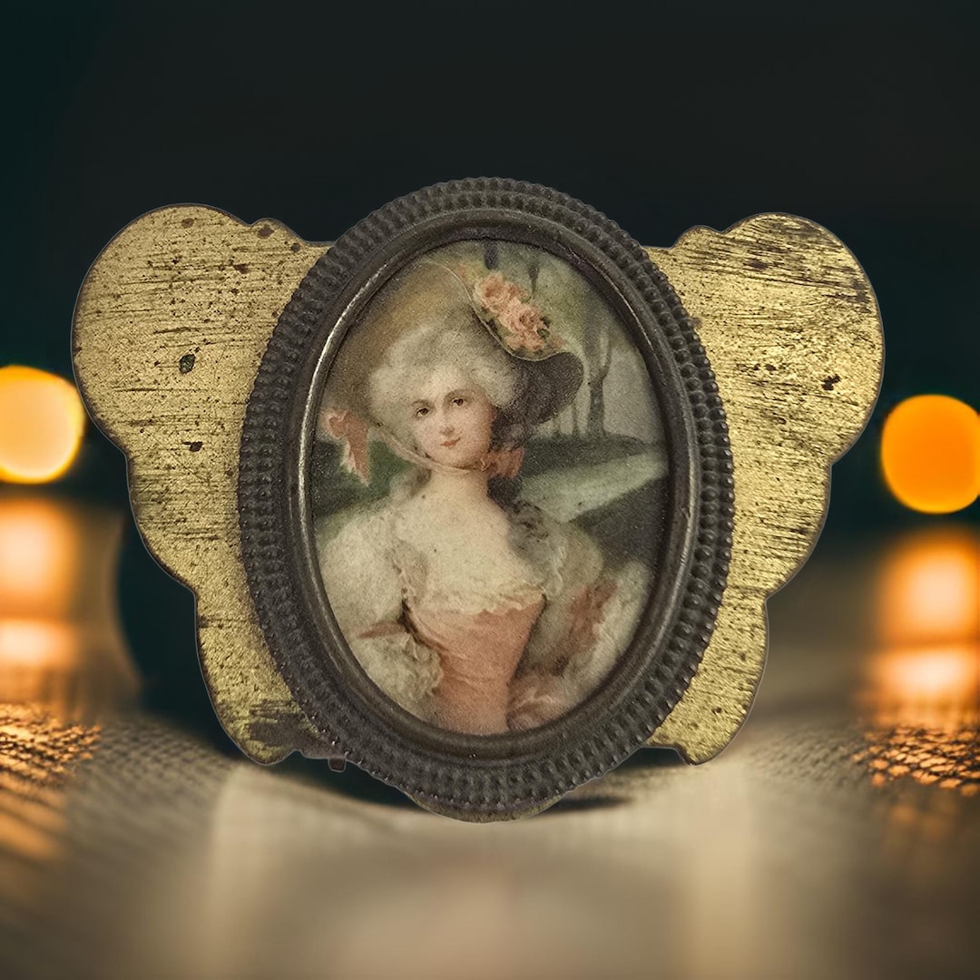 Victorian Marie Antoinette Belt Buckle Miniature Portrait Belt Buckle ...