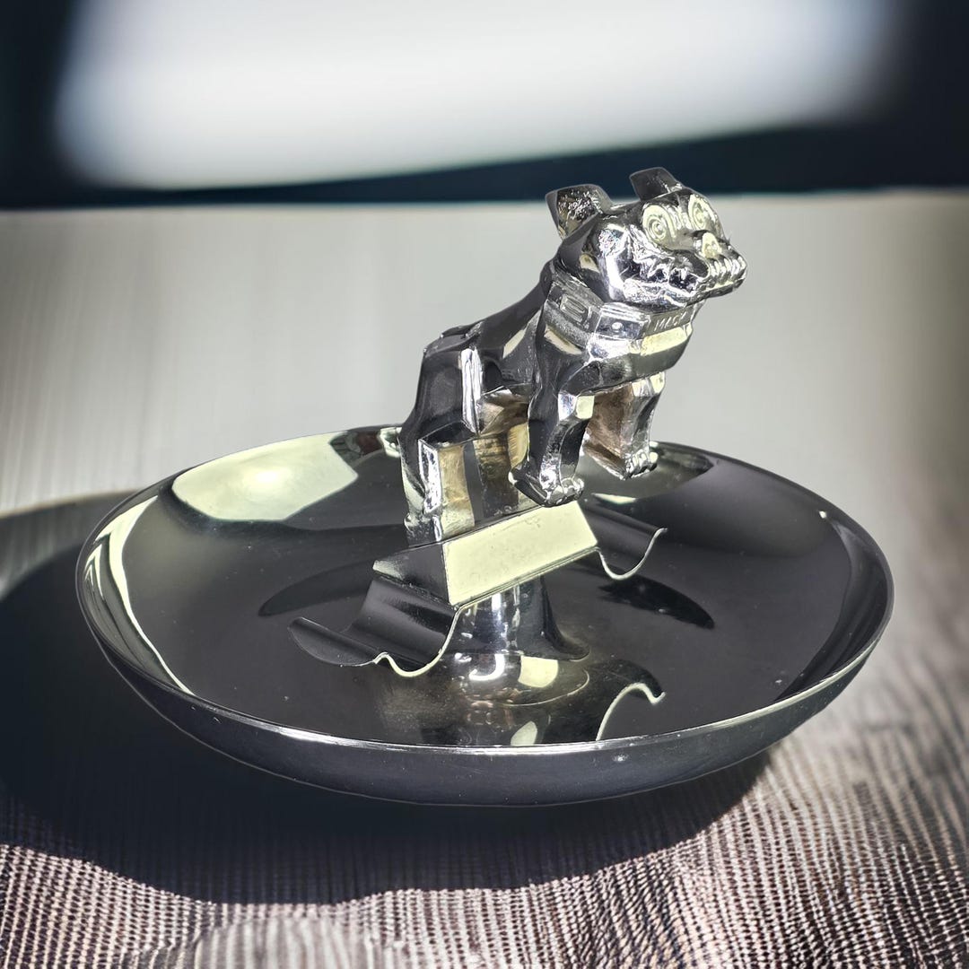 Vintage Mack Truck Bulldog Hood Ornament Chrome Cigar Ashtray Vintage ...