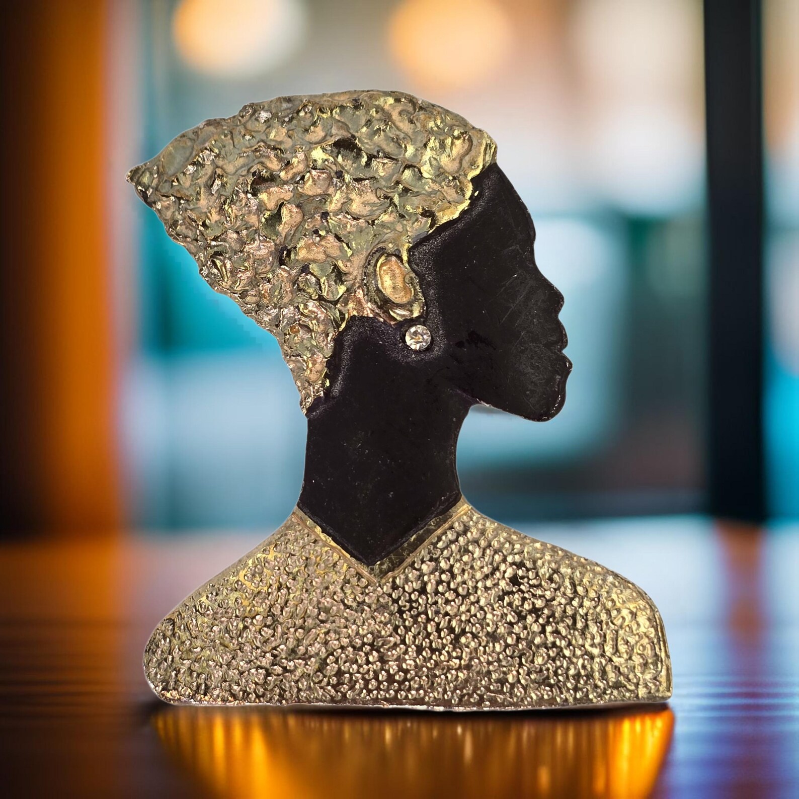 Vintage Rare Black Woman Brooch African American Pin Black Girl Brooch ...