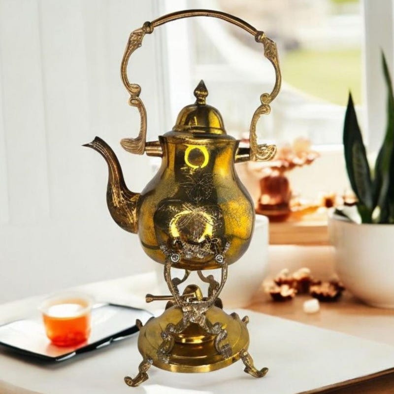 Brass Tilting Teapot - Etsy