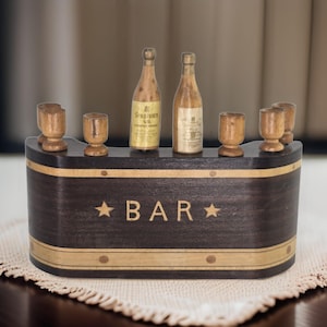 Vintage Midcentury Novelty Wood Bar Cocktail Picks Set Midcentury ...