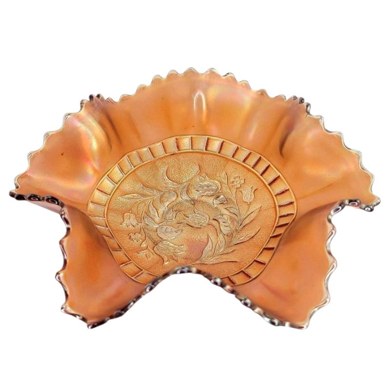 Antique Dugan Glass Marigold Carnival Glass Bowl Dugan Antique ...
