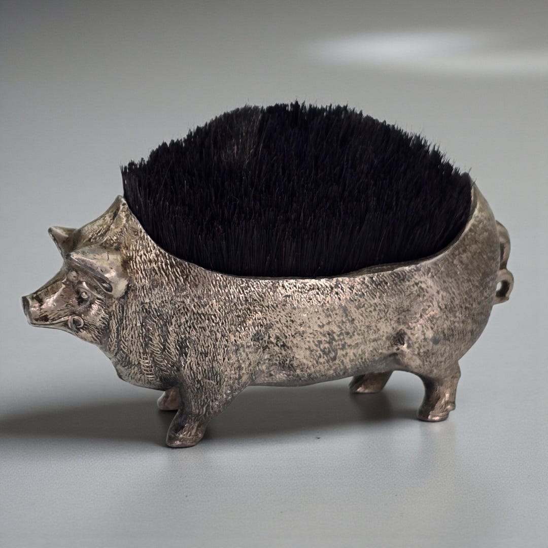 Antique Victorian Figural Metal Pig Boar Hog Bristle Fountain ...
