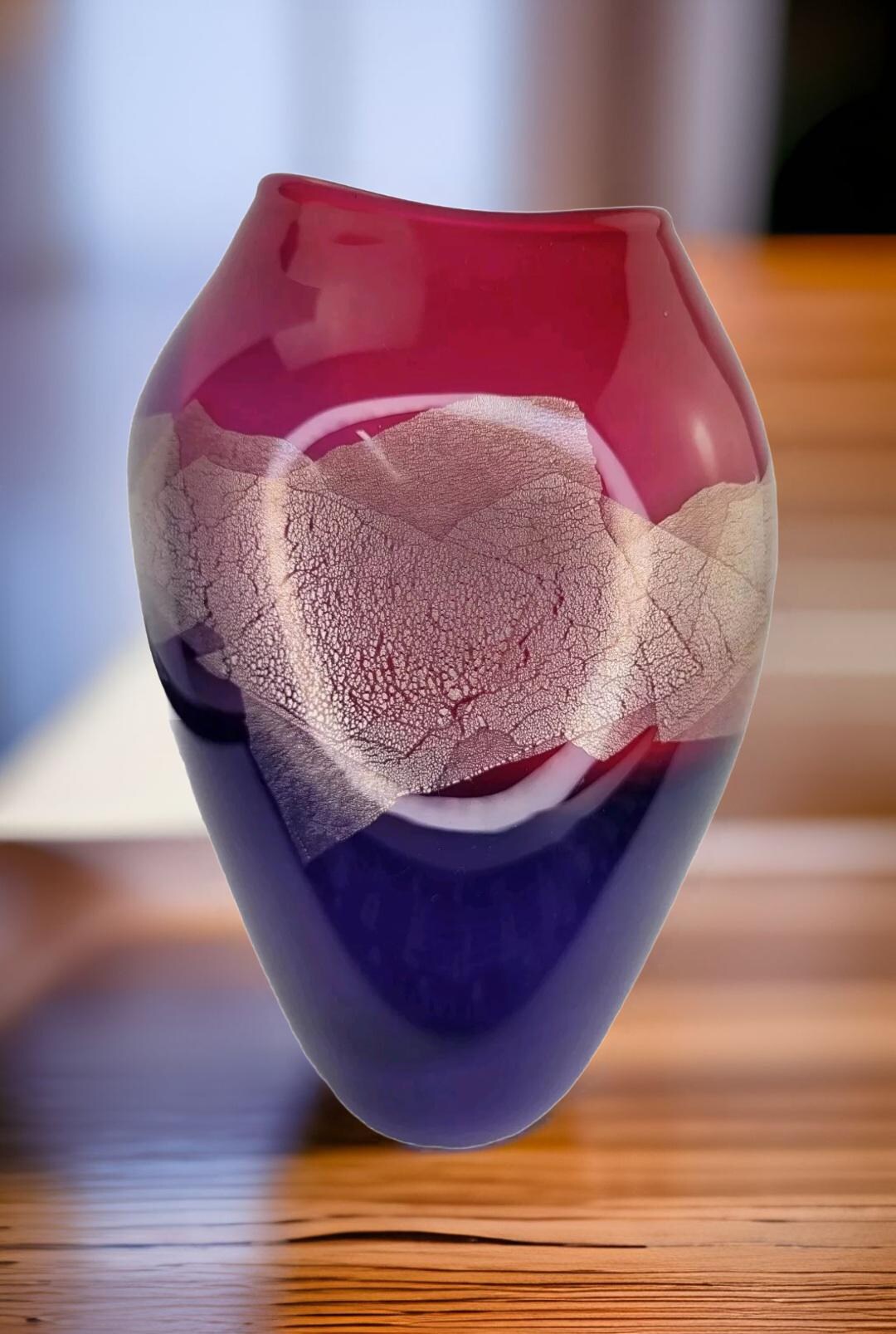 Sigwarth Signed Handblown Art Glass Vase Unique Studio Art Glass Decor ...