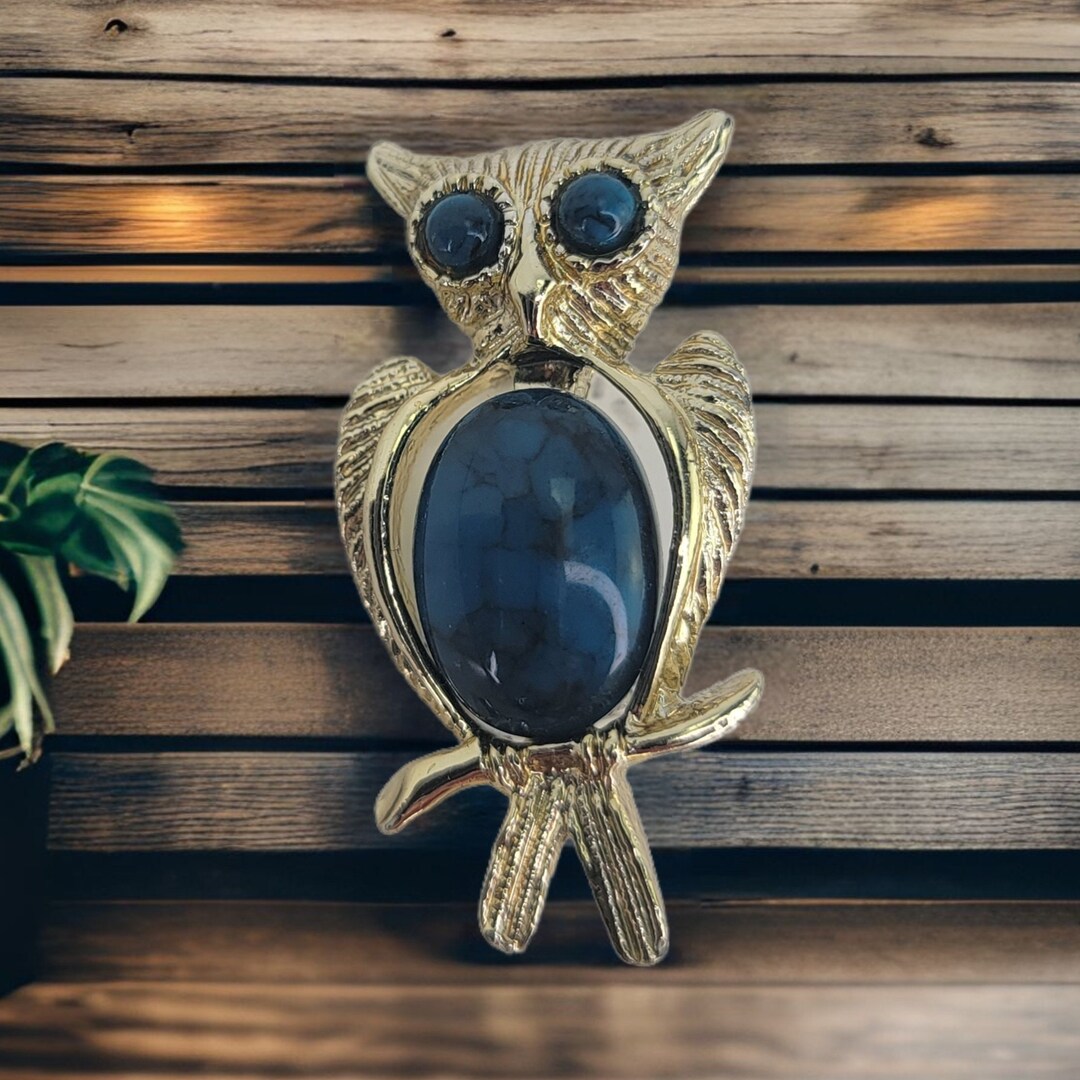 Retro Jelly Belly Owl Brooch Vintage Owl Jewelry Silver Tone Vintage ...