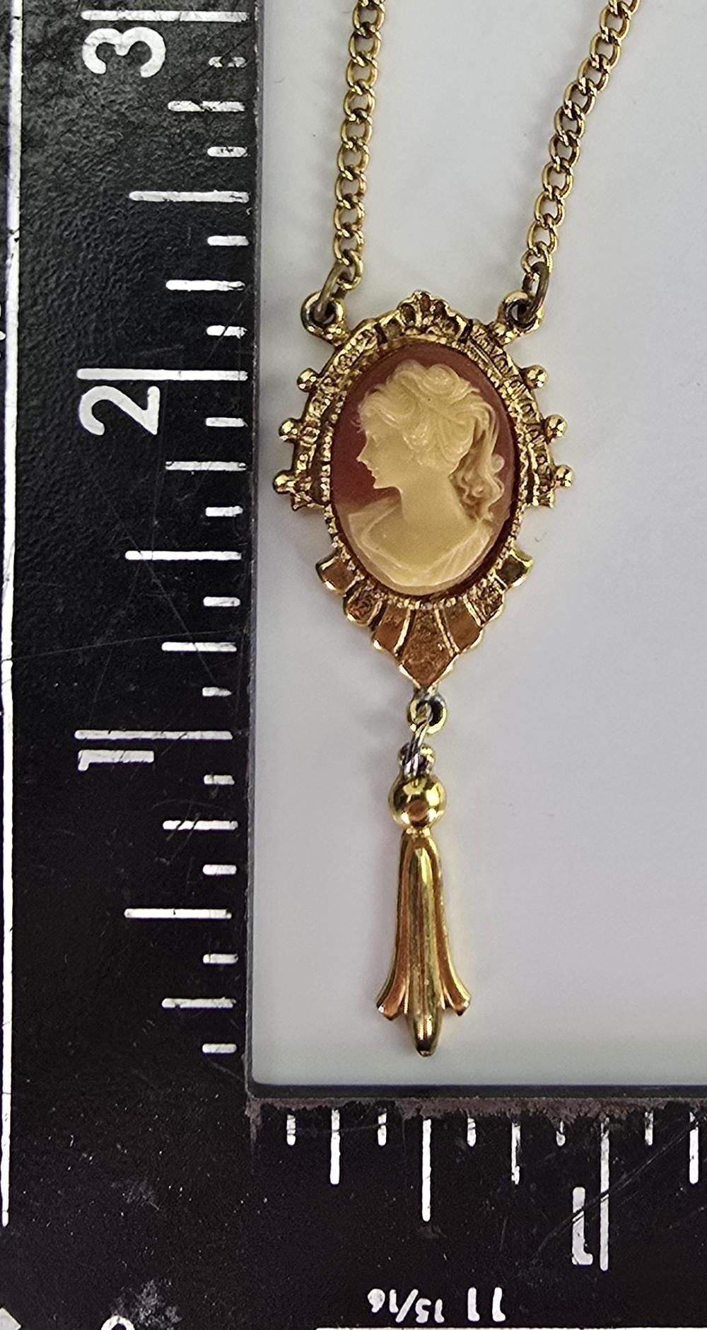 Vintage Cameo Necklace Signed Art Arthur Pepper Necklace Vintage Cameo ...