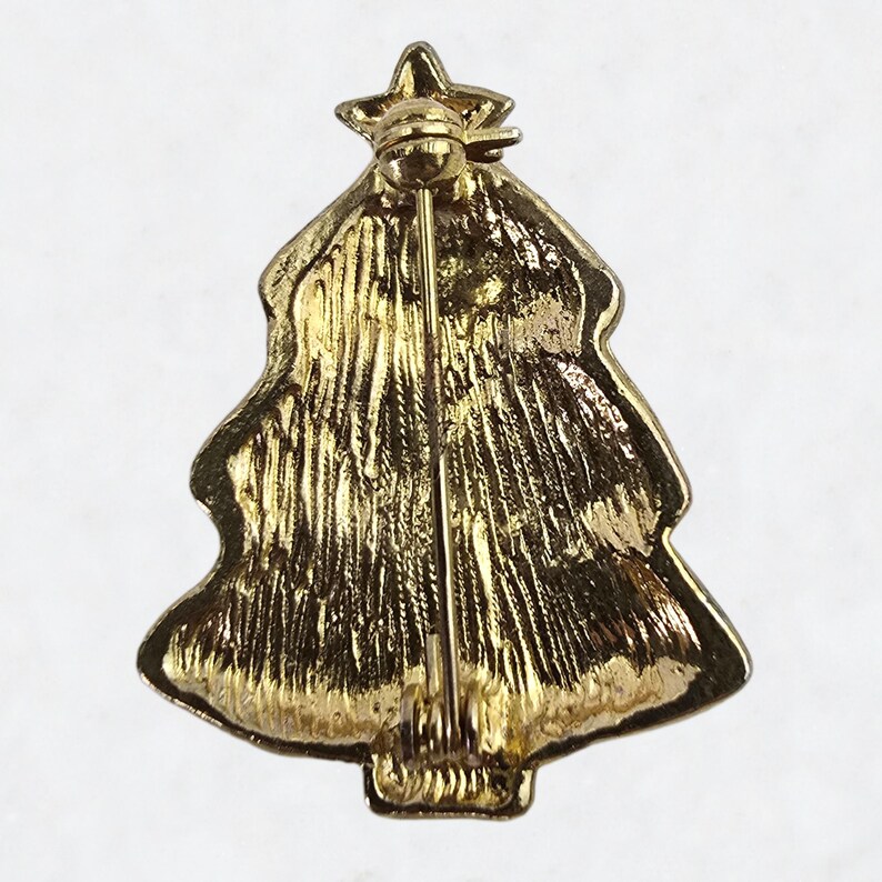 Vintage Christmas Tree Brooch Vintage Enamel Christmas Brooch Retro ...