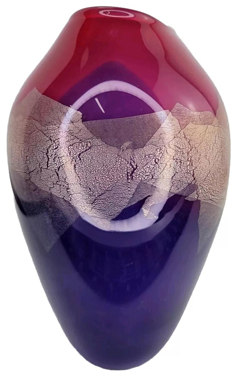 Sigwarth Signed Handblown Art Glass Vase Unique Studio Art Glass Decor ...