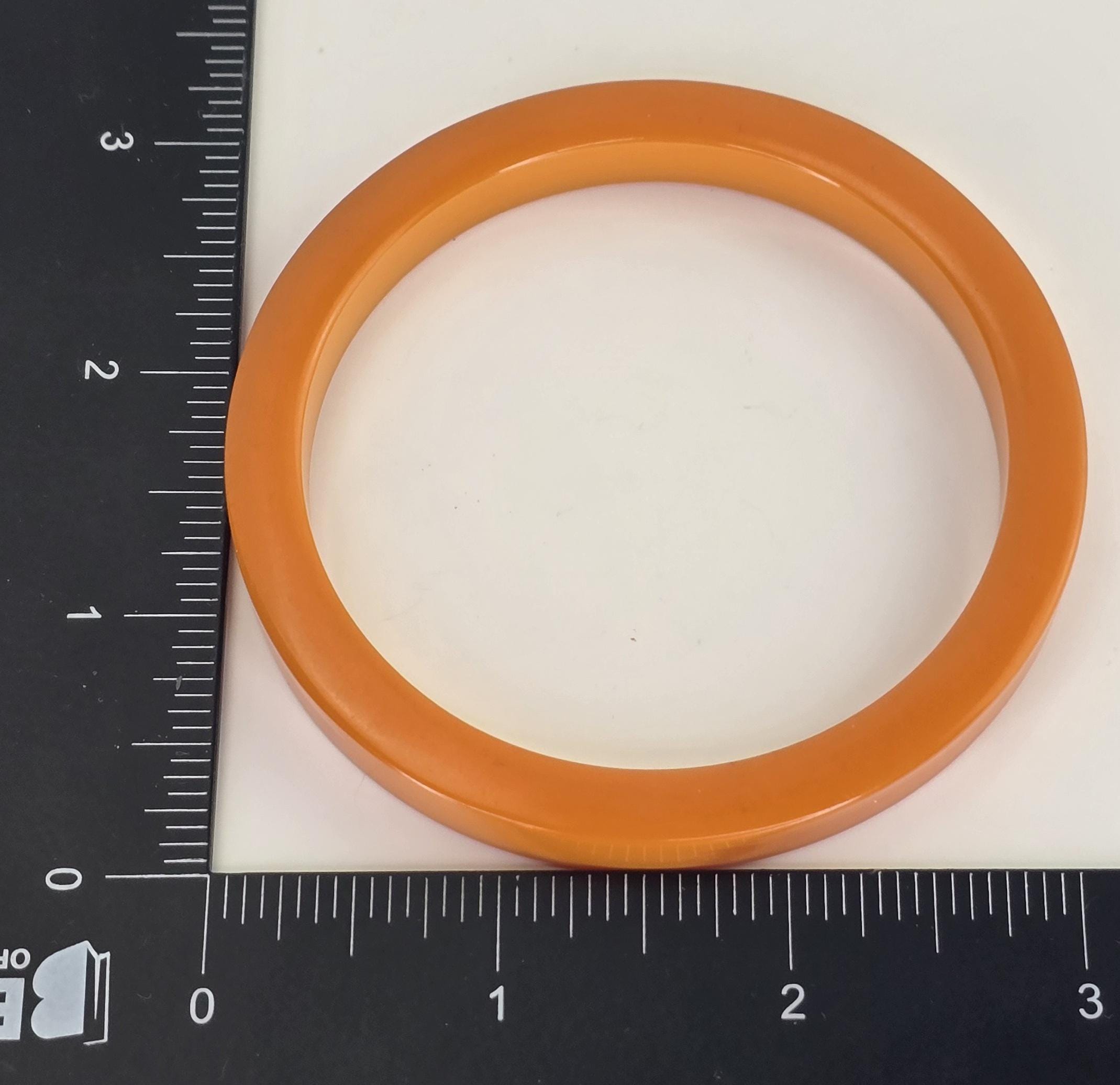 Vintage Bakelite Bangle Bracelet Midcentury Orange Bakelite Bracelet ...