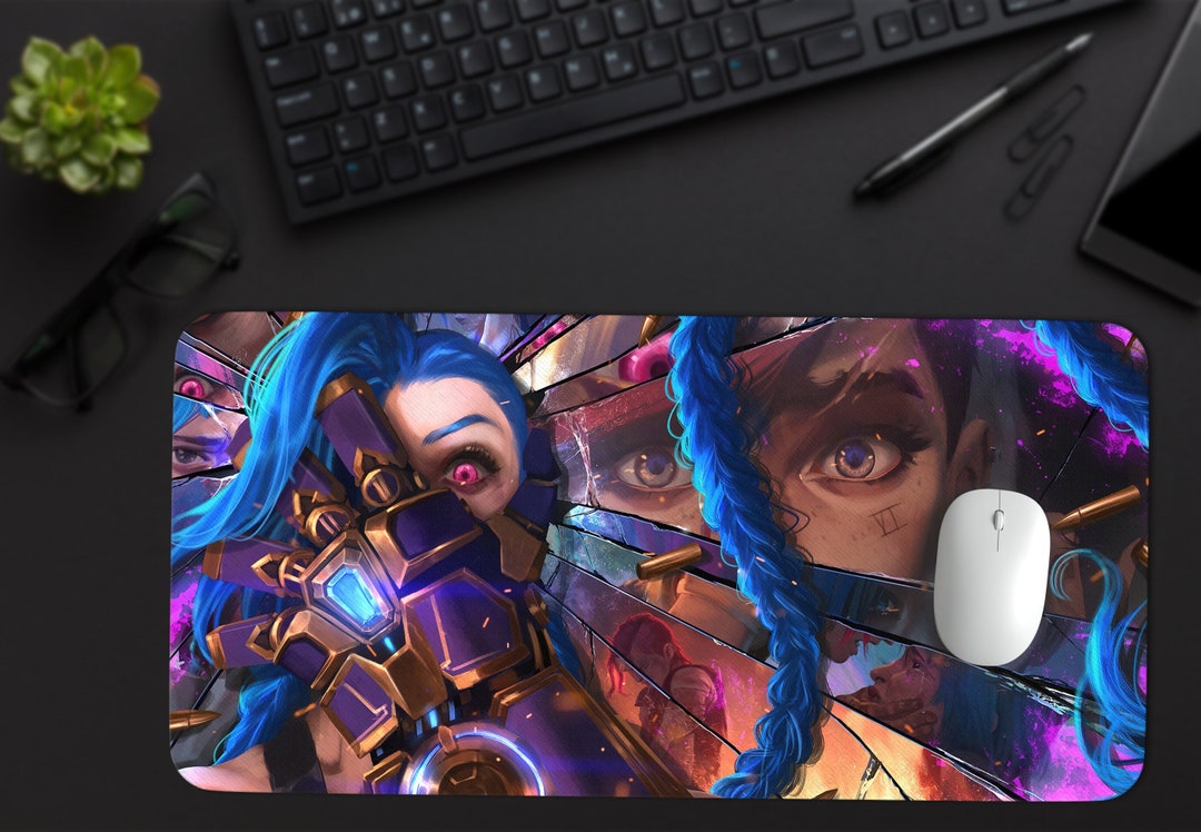 Jinx Vi Arcane Series Lol Art Big Desk Mats, XXL Unique Design Mouse ...