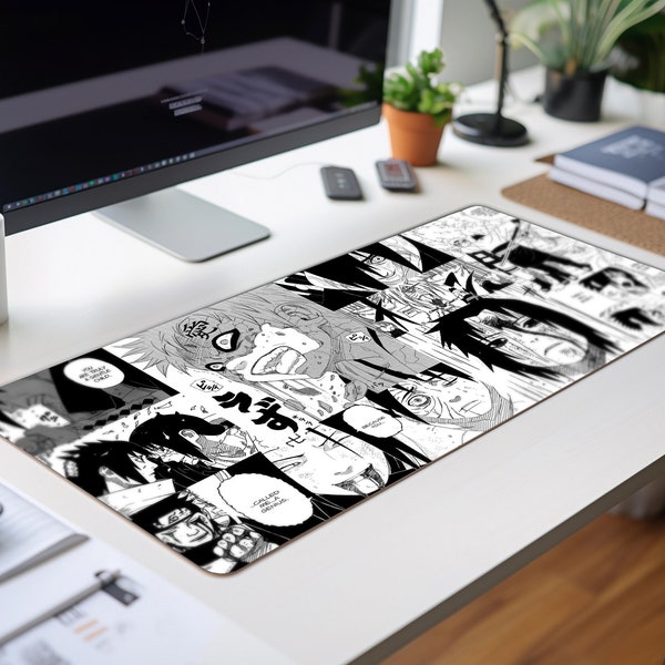 Anime Mouse Pad Black and White - Etsy