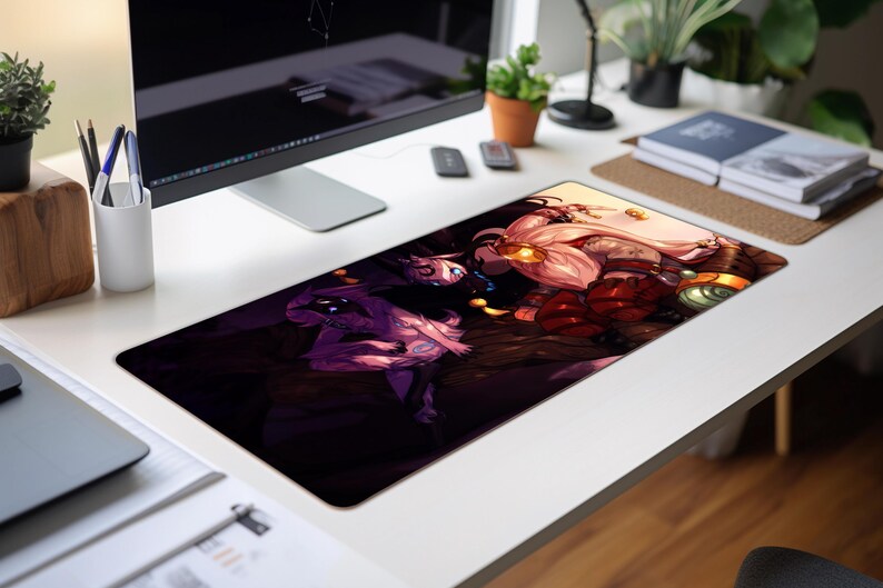 LOL Universe Kindred, Bard, Meeps Fan Art Custom Big Mousepad Gift for ...