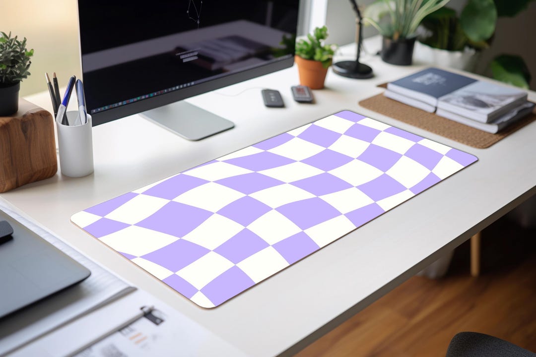 Colorful Checkered Pattern Custom Kawaii Girly Mousepad, Trend Design ...
