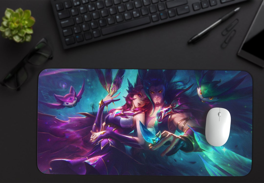 47 Inch Big Mouse Pad, the Rebel Xayah and the Charmer Rakan, League of ...
