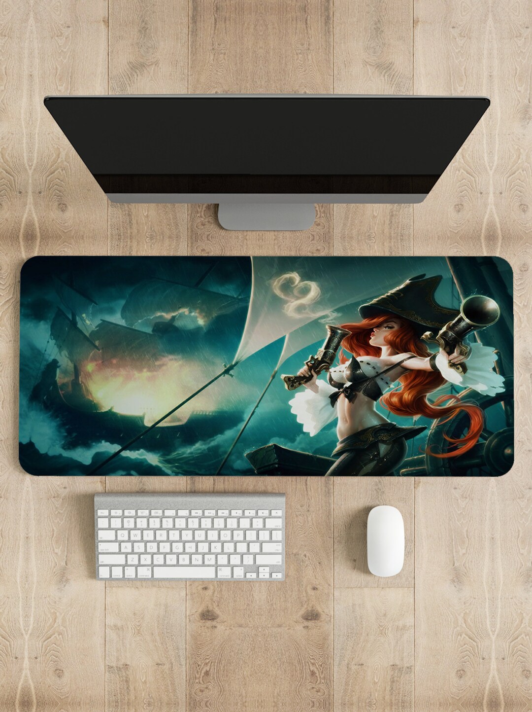 League of Legends Custom Miss Fortune Mousepad, Anime Gaming Desk Mat ...