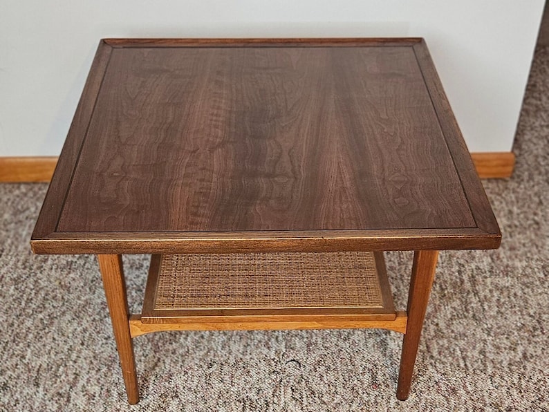Kipp Stewart for Drexel Declaration Square Walnut Coffee Table Side ...