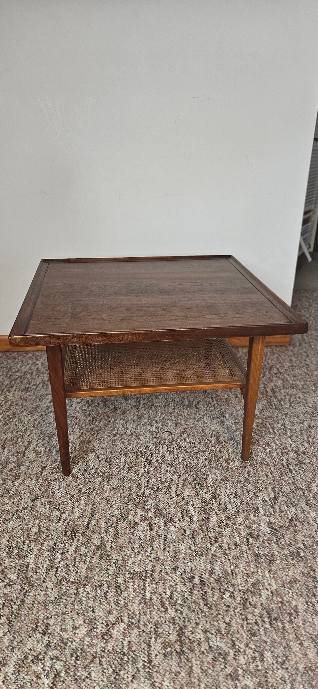 Kipp Stewart for Drexel Declaration Square Walnut Coffee Table Side ...