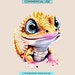 Watercolor Reptiles Clipart Baby Bearded Dragon, Beardies, Herpitology ...