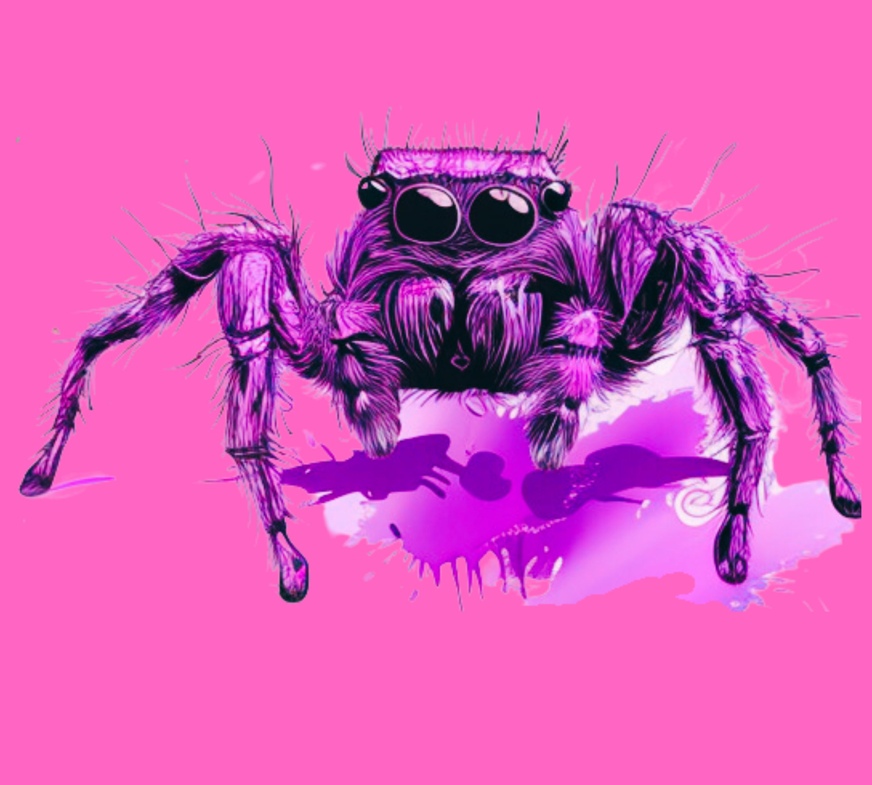 Watercolor Spider Clip Art | Cute Bug Png | Jumping Spider Clipart ...