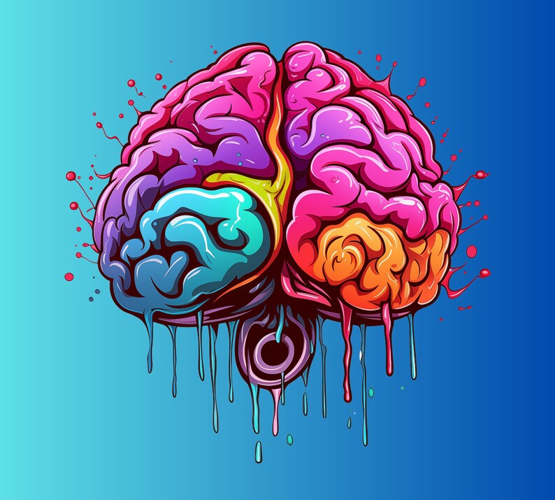 Groovy Human Brain One | Anatomy Clipart | Heart Clipart | Medical ...