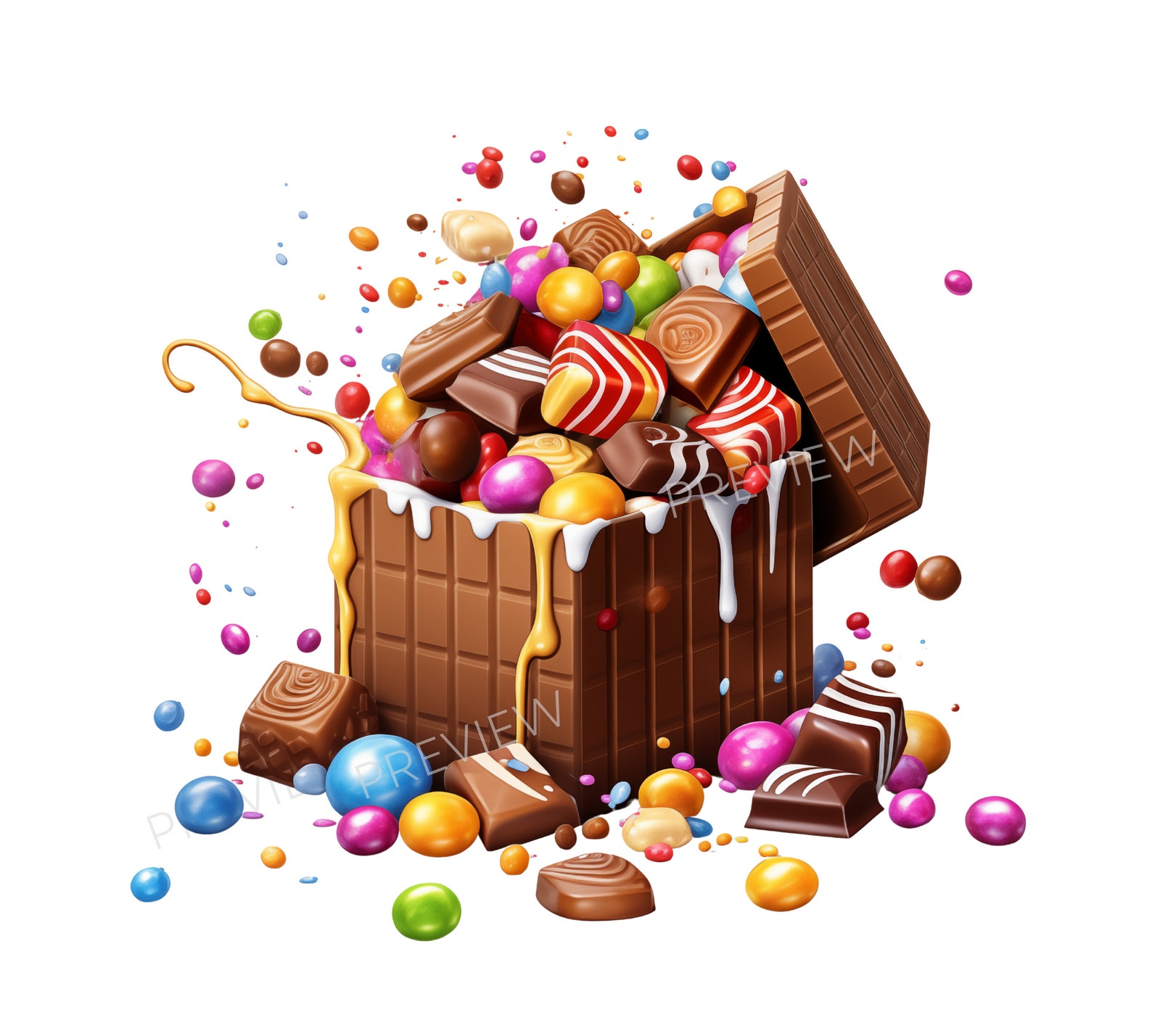 Valentines Day Clipart | Sweets Clipart | Chocolate Png | Instant ...