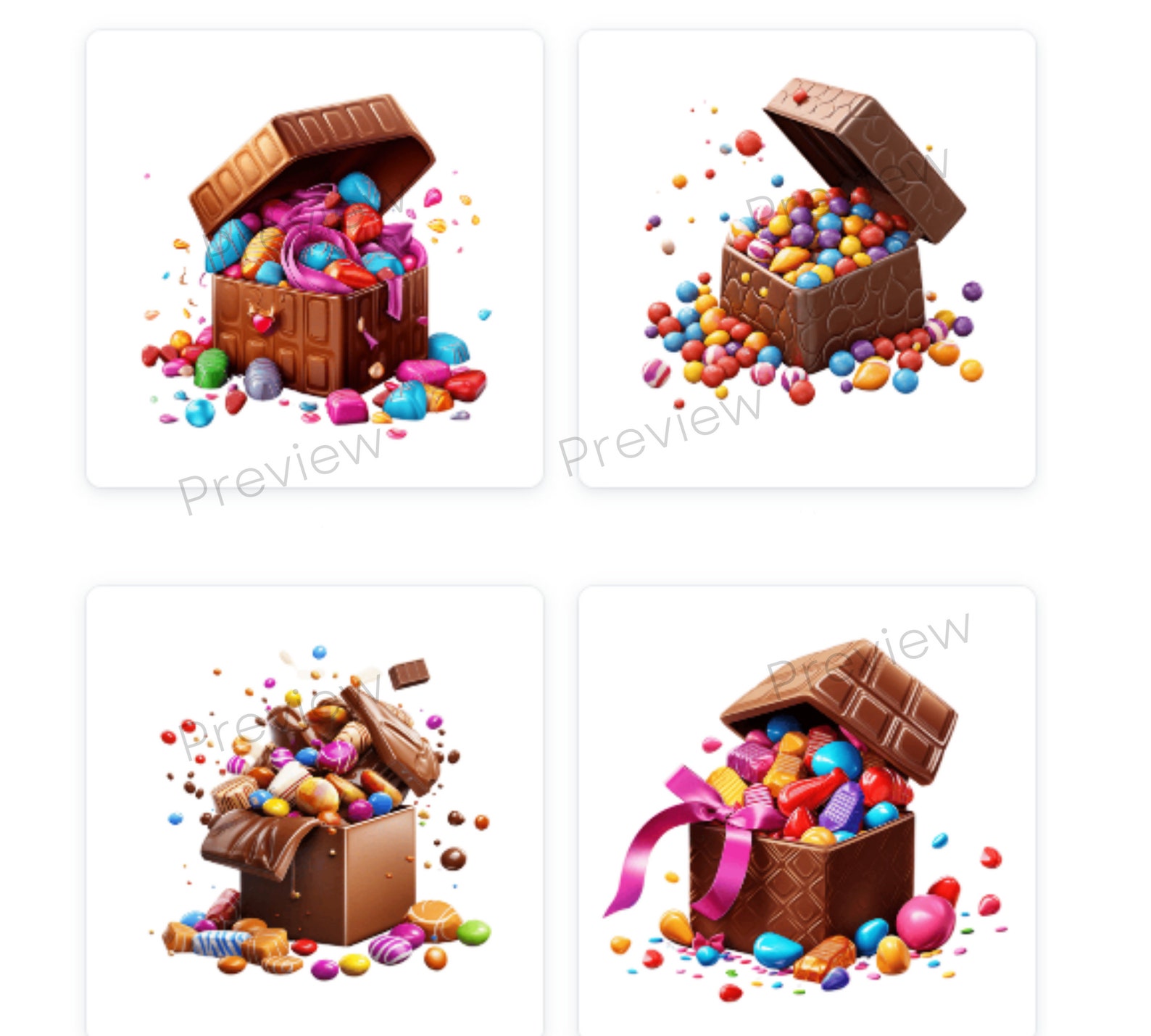 Valentines Day Clipart | Sweets Clipart | Chocolate Png | Instant ...