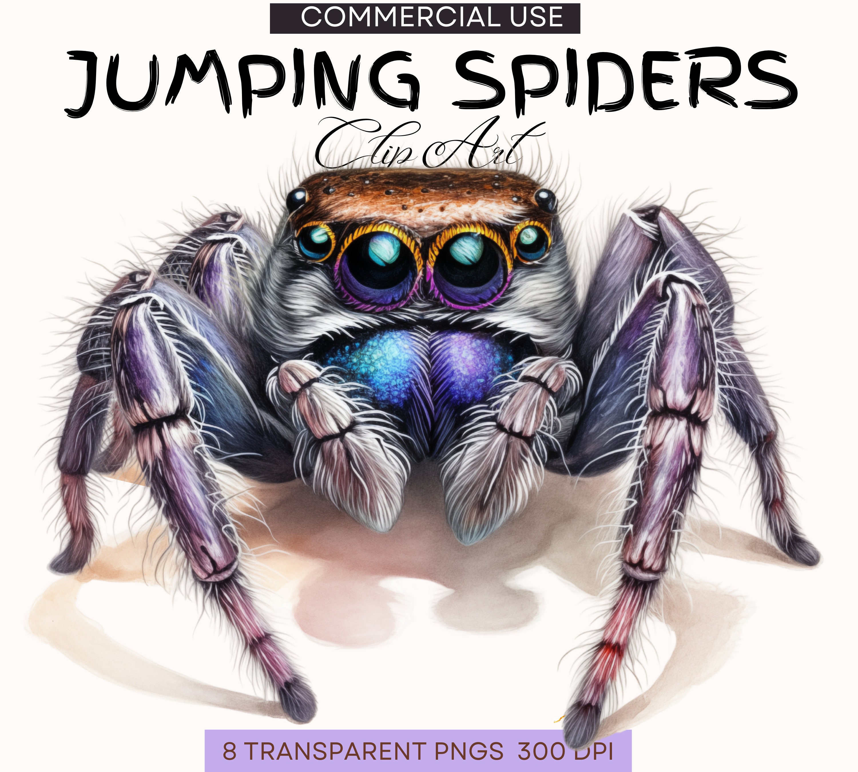 Arachnid Bugs | Spider Clip Art | Spider Watercolor Clipart Bundle ...