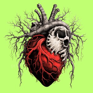 Gothic Human Heart | Anatomy Clipart | Heart Clip Art | Medical ...