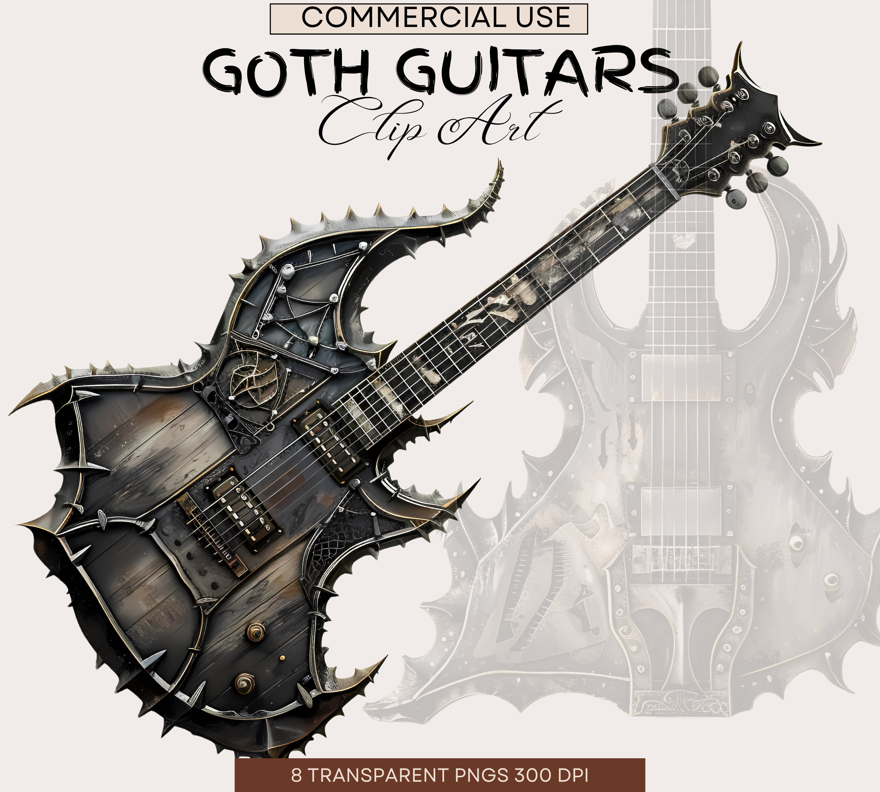 Electric Guitar | Guitar Clip Art | Heavy Metal Fantasy Instrument ...