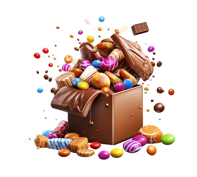 Valentines Day Clipart | Sweets Clipart | Chocolate Png | Instant ...