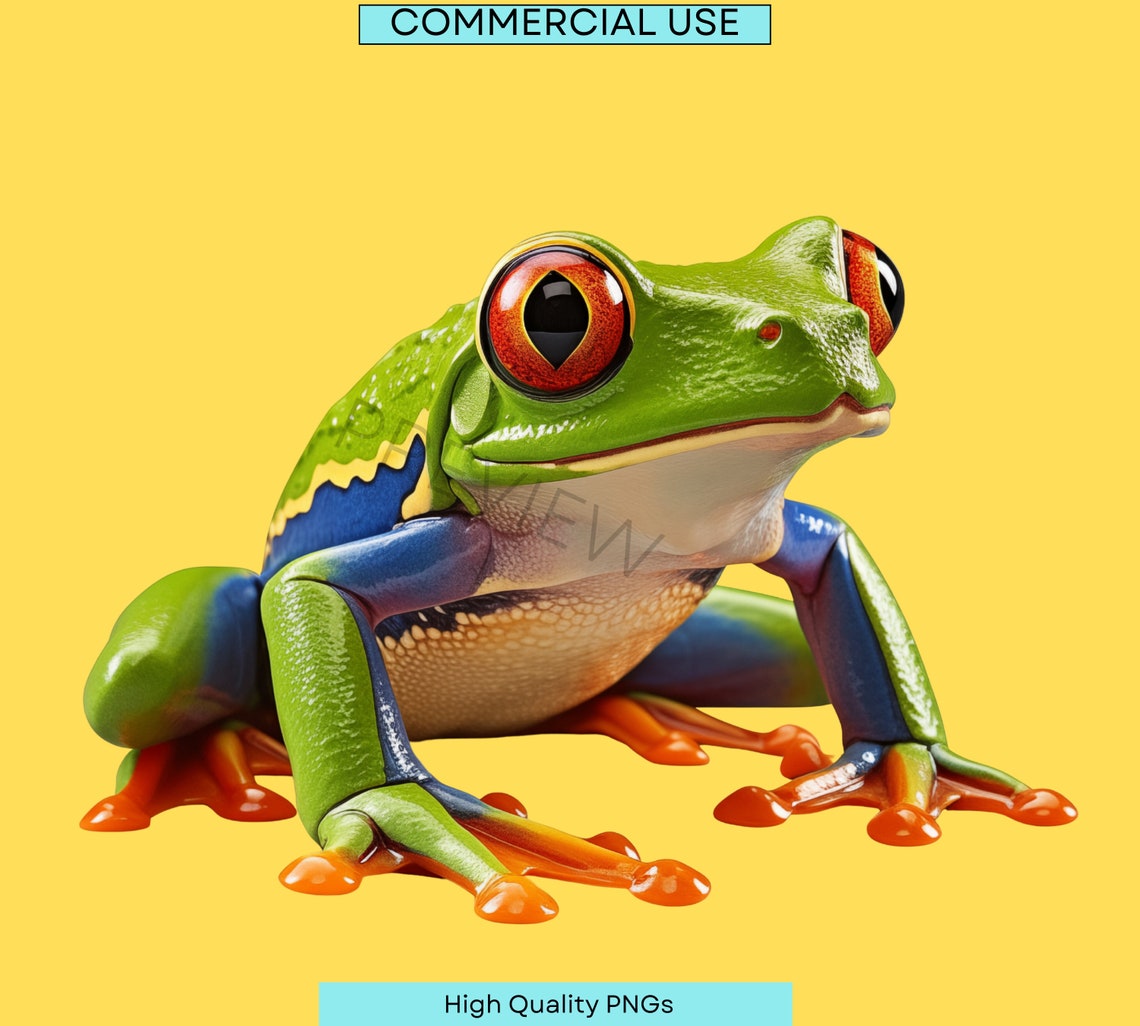 Frogs Clip Art Beautiful Frog PNG Green Frog Designs Digital Frog Art ...