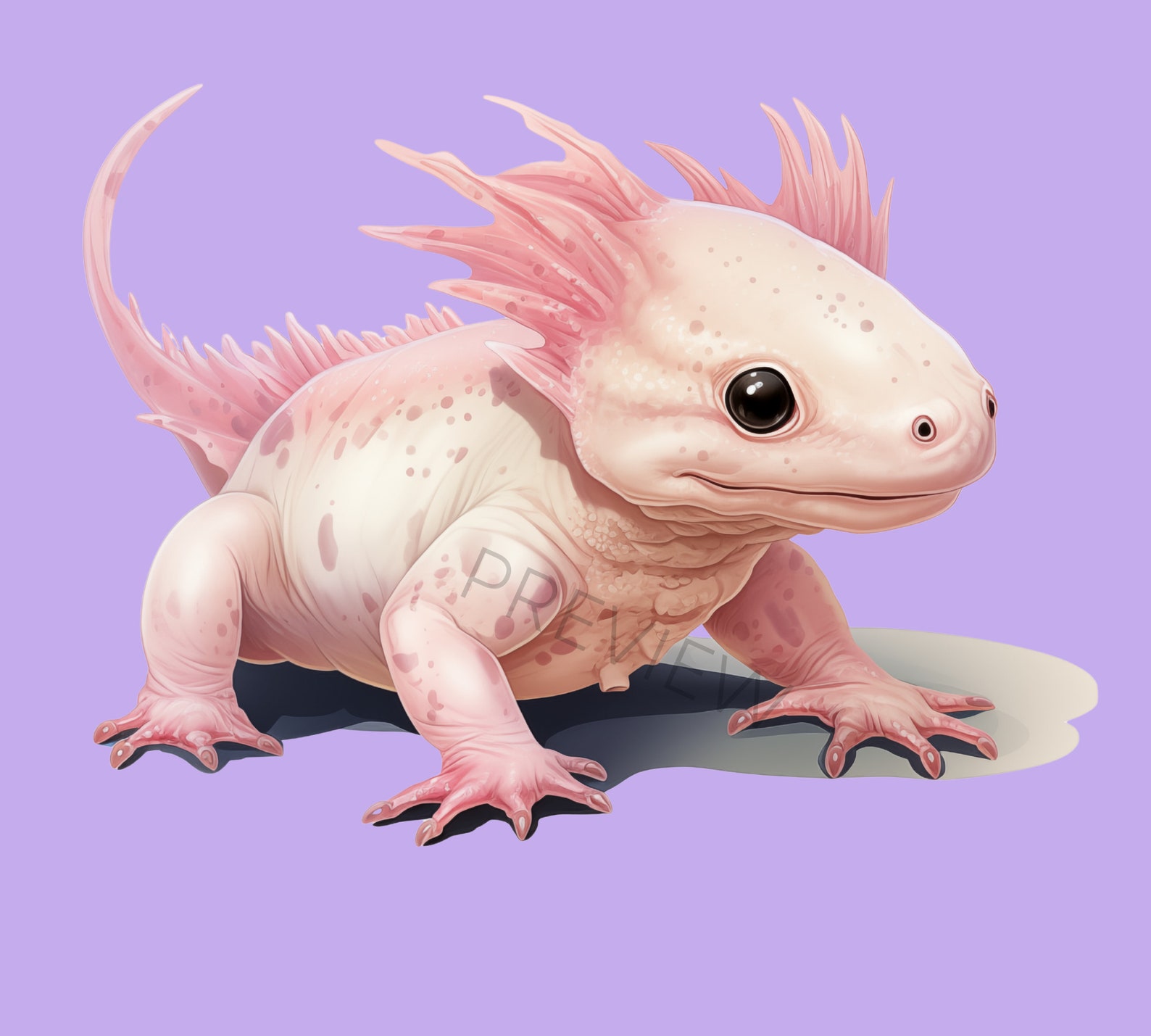 Axolotl PNG Digital Download Birthday Gift Her Cute Axolotl ...