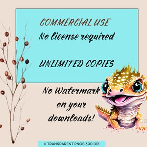 Watercolor Reptiles Clipart | Baby Bearded Dragon, Beardies ...