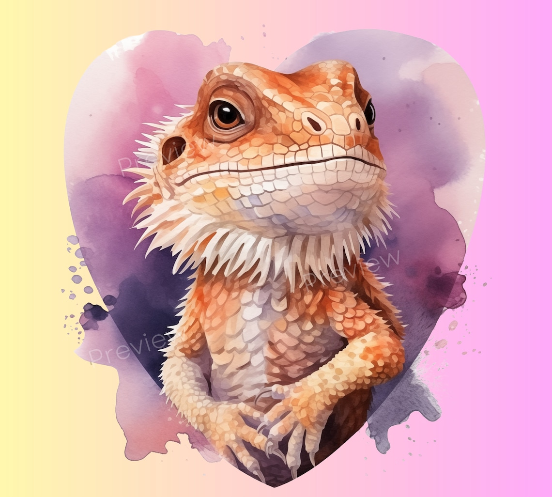 Bearded Dragon PNG | Gecko Png | Lizard Love | Cute Gecko Clipart | 12 ...