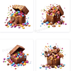 Valentines Day Clipart | Sweets Clipart | Chocolate Png | Instant ...