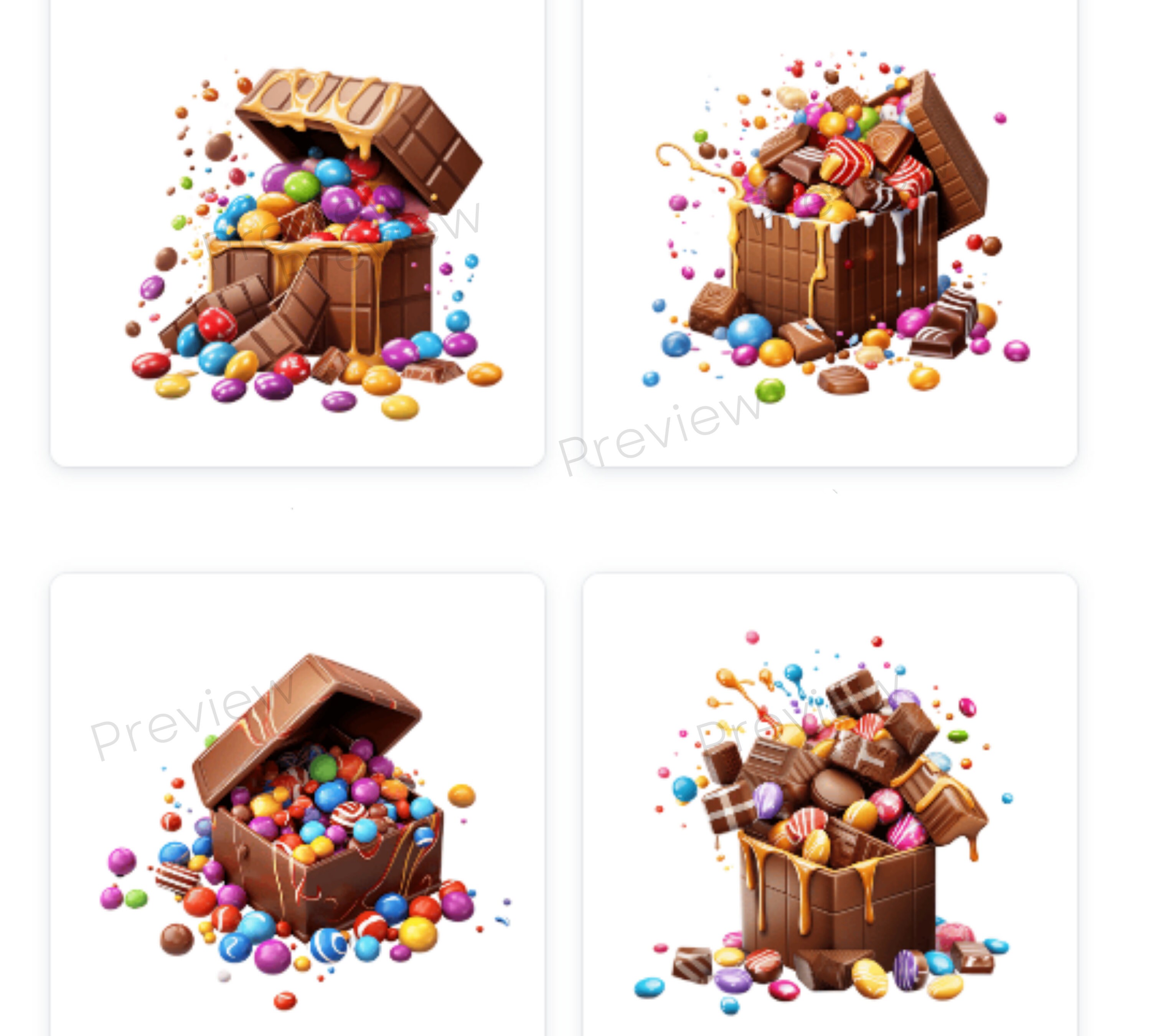 Valentines Day Clipart | Sweets Clipart | Chocolate Png | Instant ...