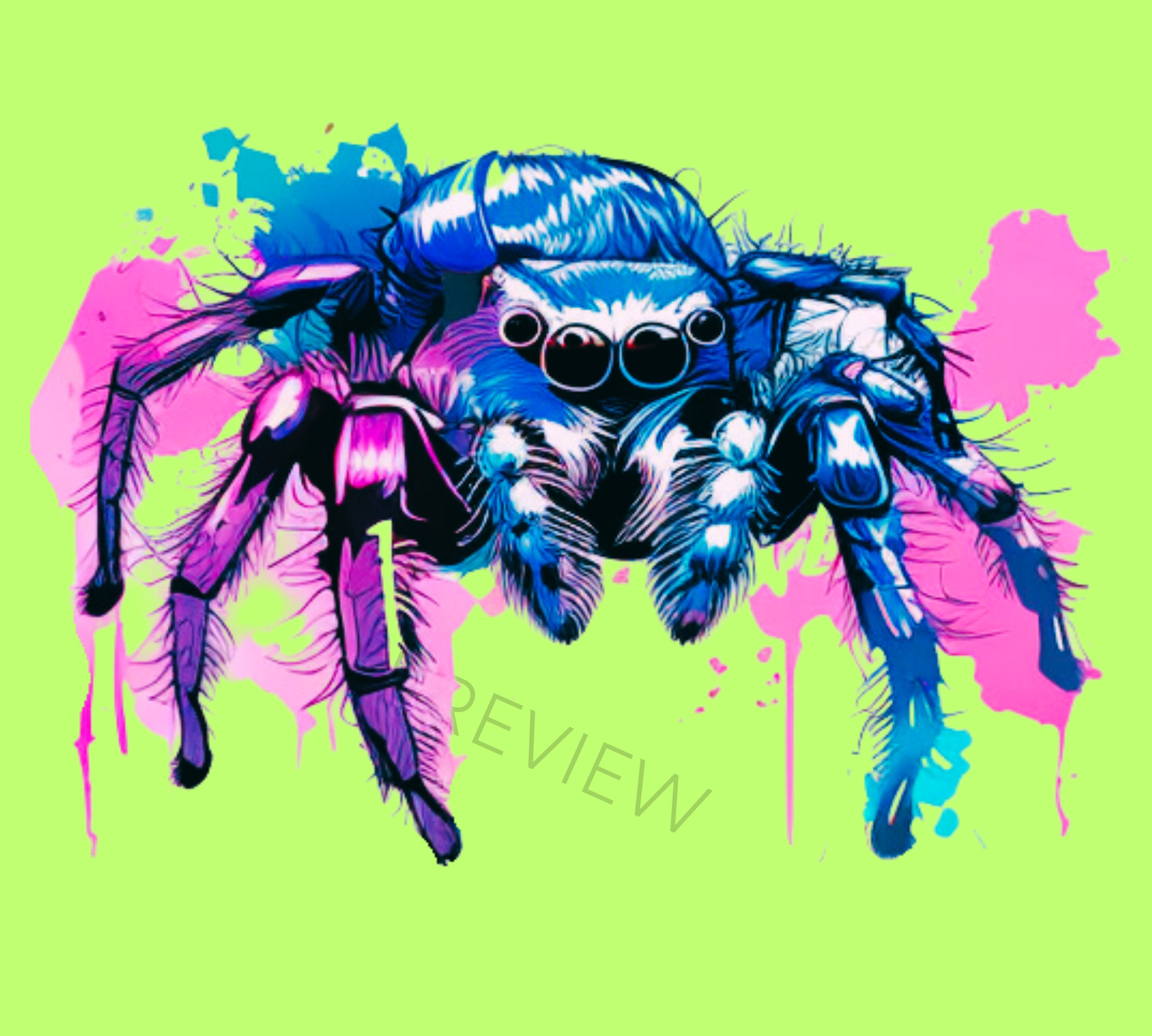 Watercolor Spider Clip Art Cute Bug Png Jumping Spider Clipart Spider ...