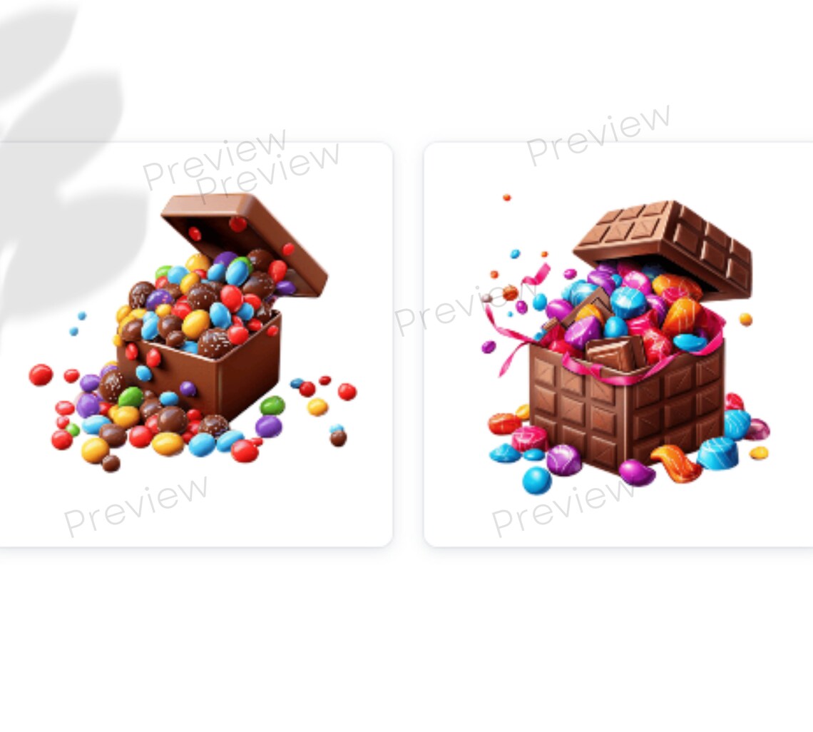 Valentines Day Clipart Sweets Clipart Chocolate Png Instant Download ...