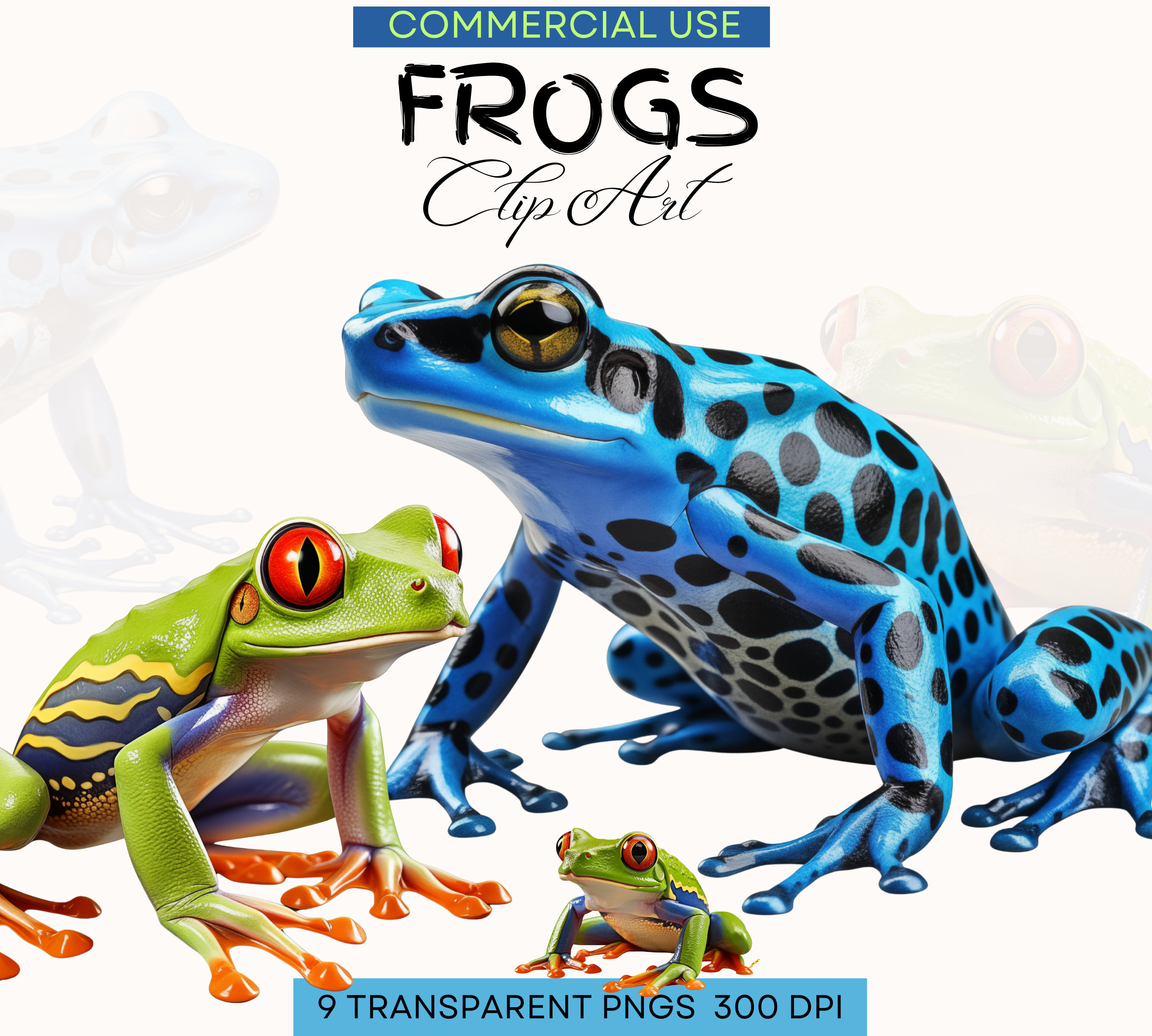 Frogs Clip Art | Beautiful Frog PNG | Green Frog Designs | Digital Frog ...