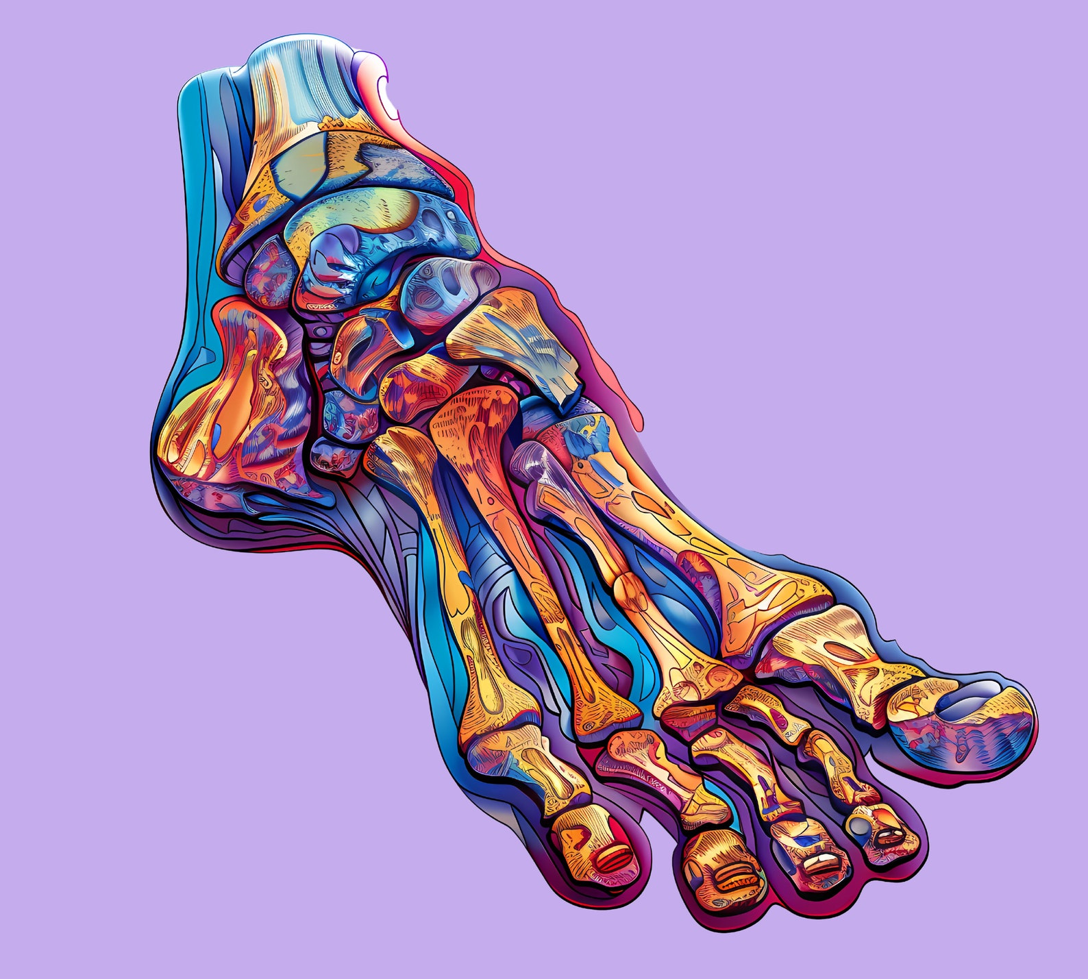 Groovy Feet Anatomy Clipart Foot Clipart Medical Graphics Anatomic Foot ...