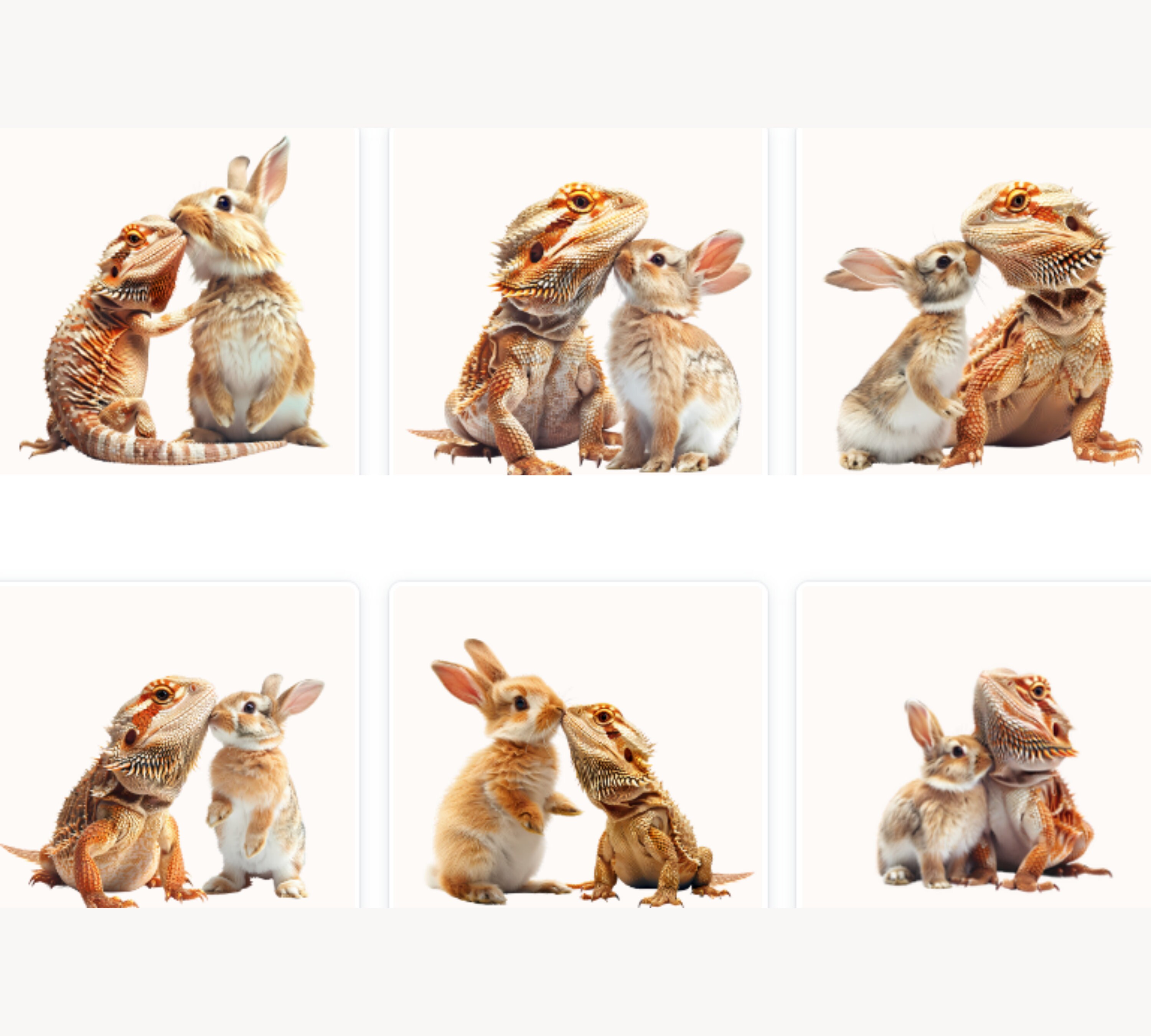 Bunny & Bearded Dragon Clipart: Easter Animals PNG Bundle (commercial ...