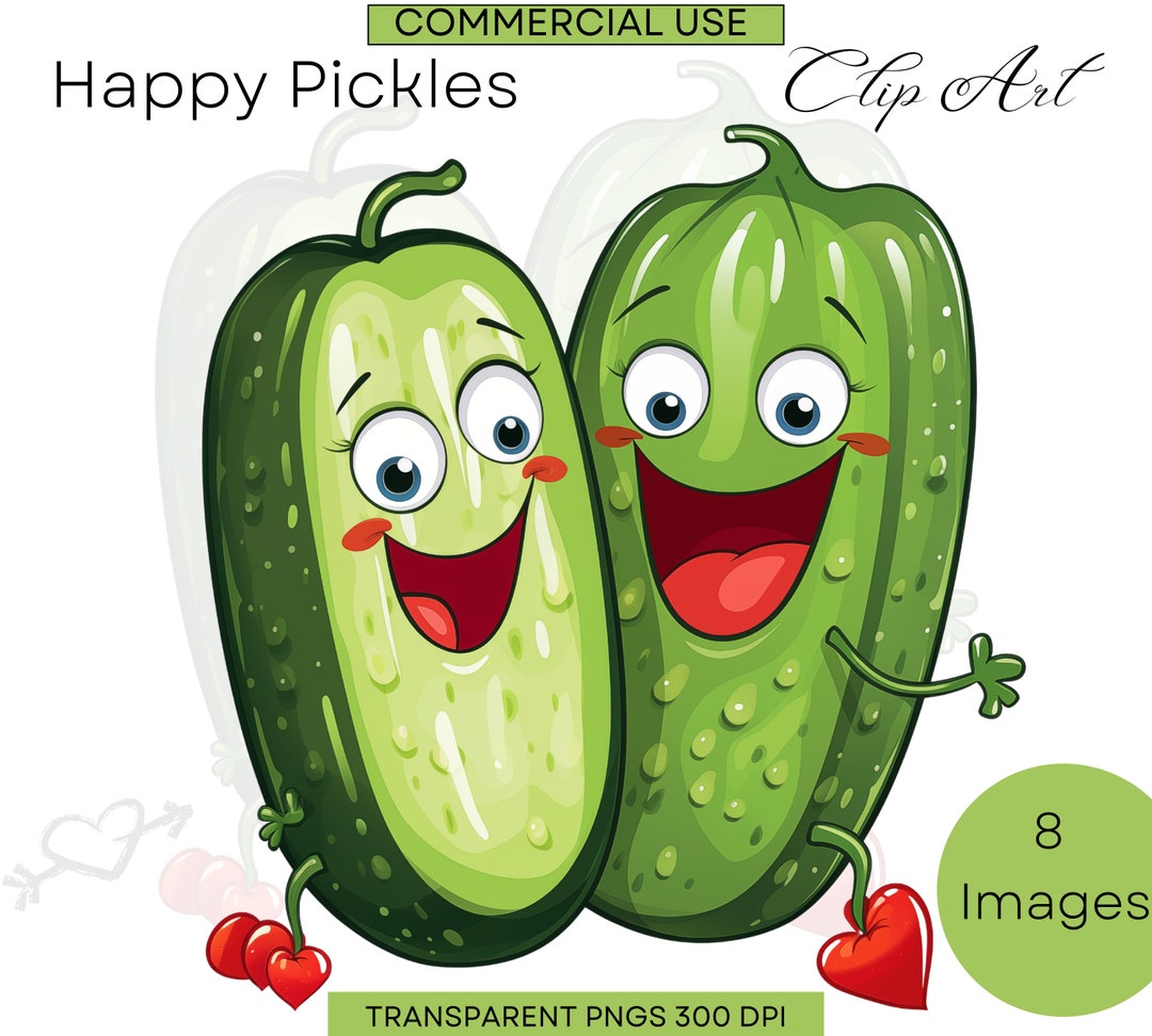Instant Download | Pickled Cucumber | Pickle Illustration | Valentine ...