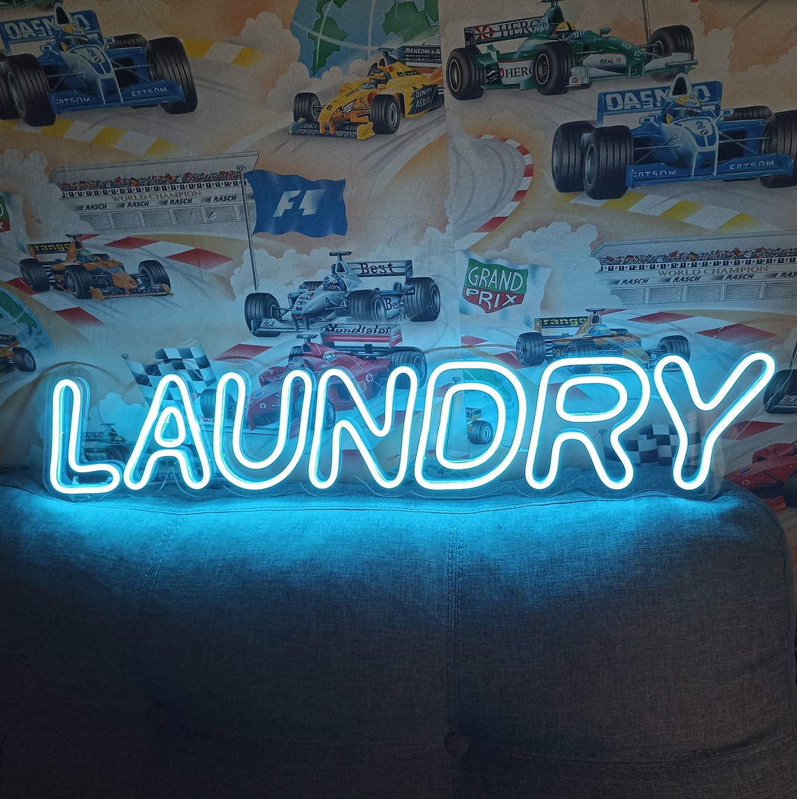 Laundry Inscription Neon Sign, Washhouse Neon Sign, Laundry Text ...