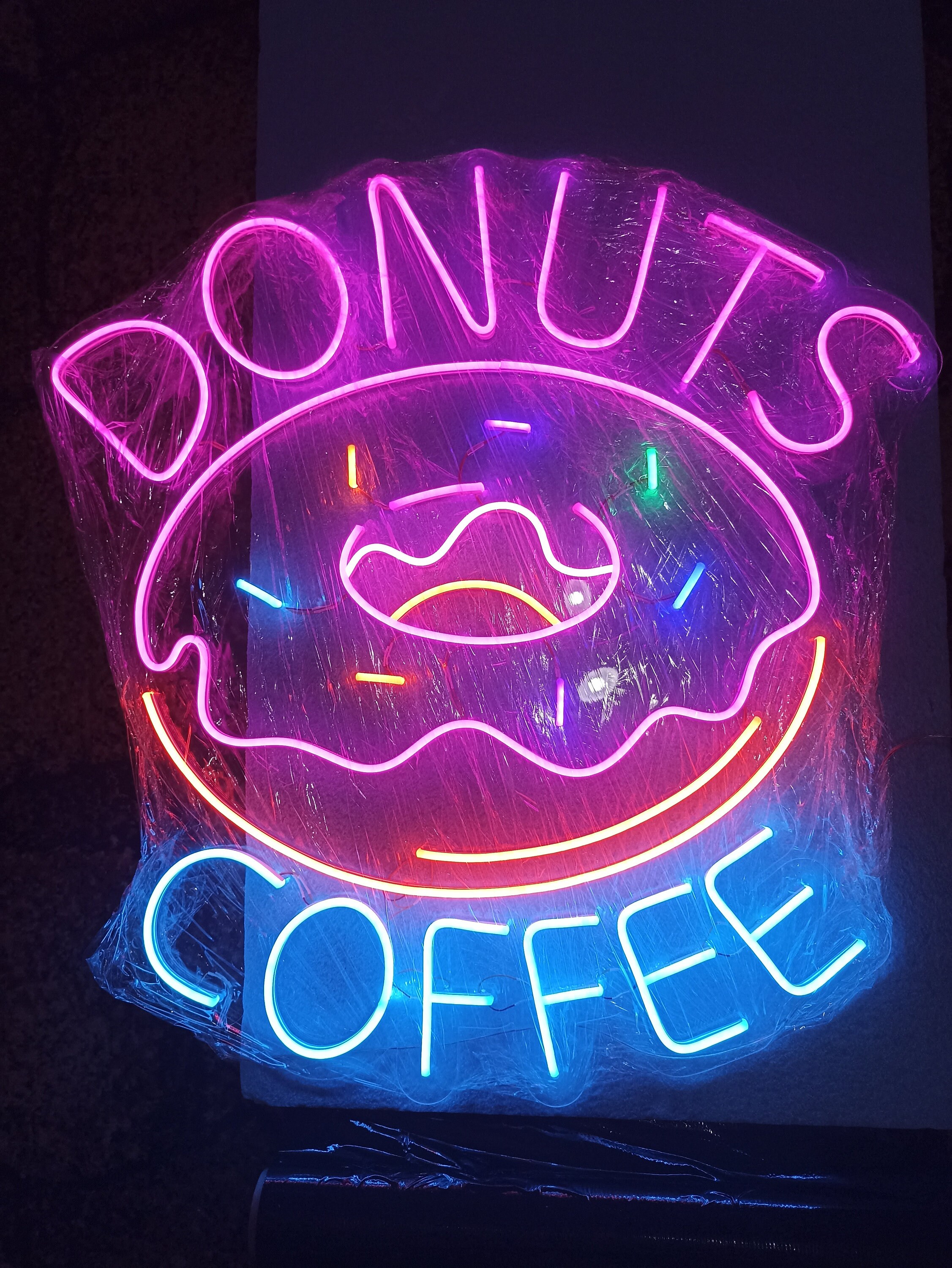 Neon Donut Sign Donut Led Food Neon Sign Donut Neon Sign Etsy