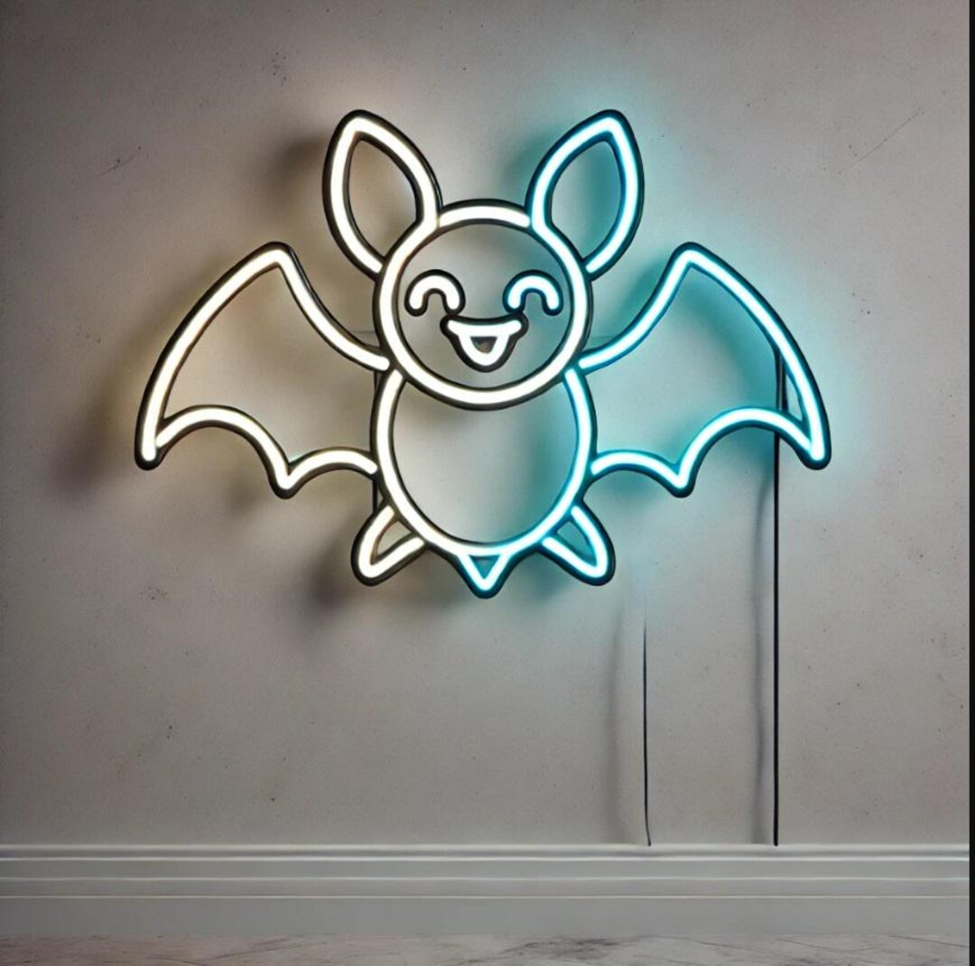 Bat Neon Sign, Bat Neon Light, Bat-shaped Neon Sign, Bat Wall Light ...