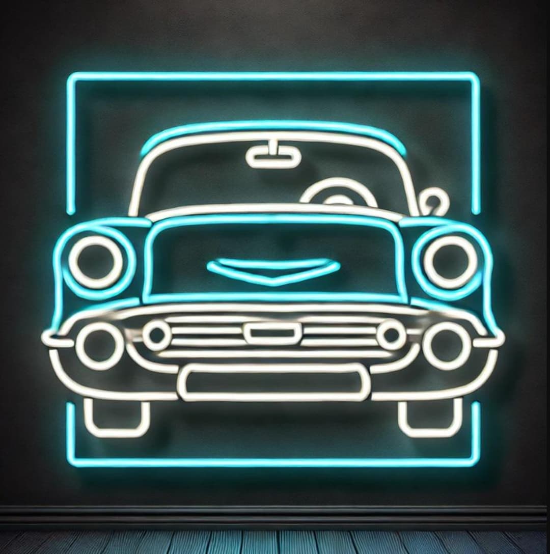 Car Neon Sign, Retro Car Neon Sign, Classic Car Neon Light, Neon Car ...